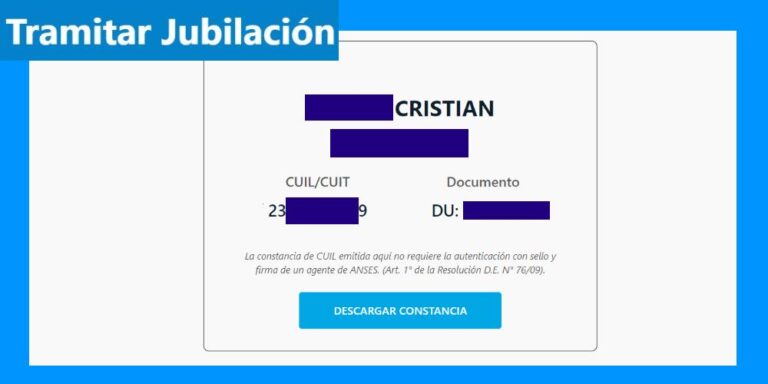 Constancia de CUIL donde se saca | 2025